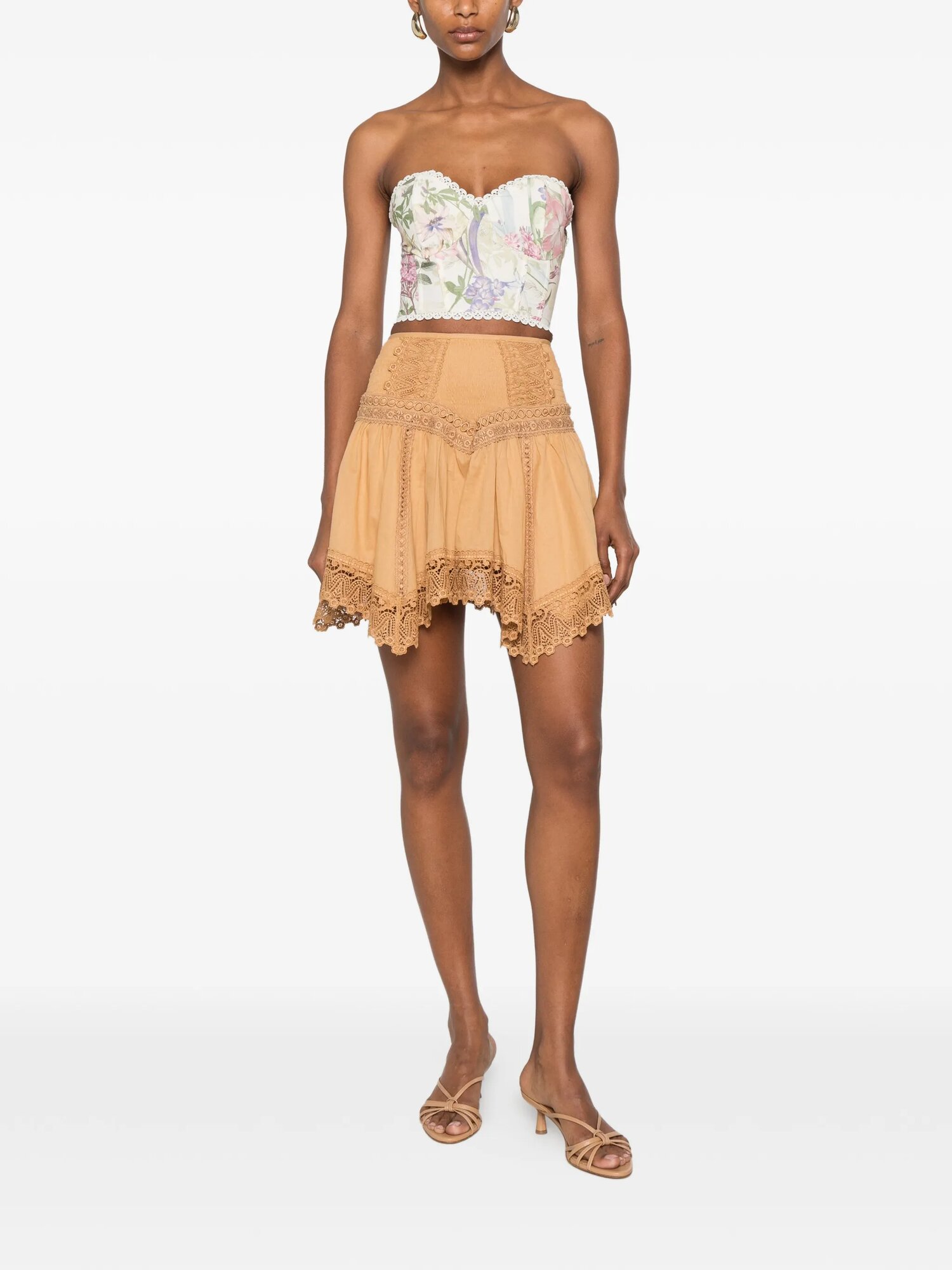 Юбка Charo Ruiz Ibiza Lace-trim mini skirt, размер 44 — фото 1