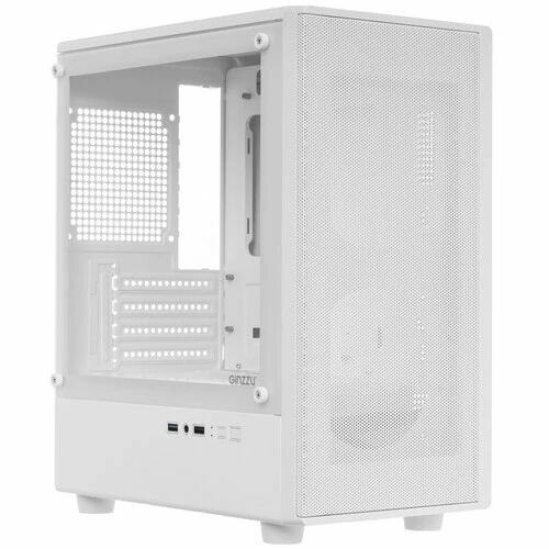 Компьютерный корпус Ginzzu CL411 (CL411) белый - Mini Tower, Micro-ATX, USB 2.0 Type-A, USB 3.2 Gen 1 Type-A