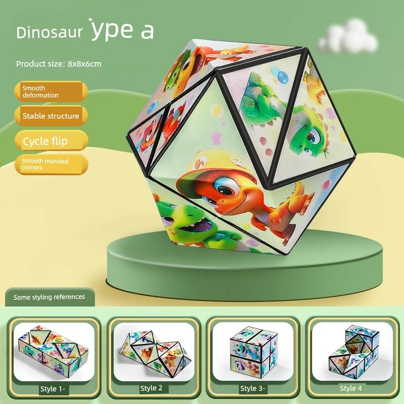 Новый универсальный бесконечный кубик-головоломка 3D с геометрической деформацией, строительные блоки с мультяшным