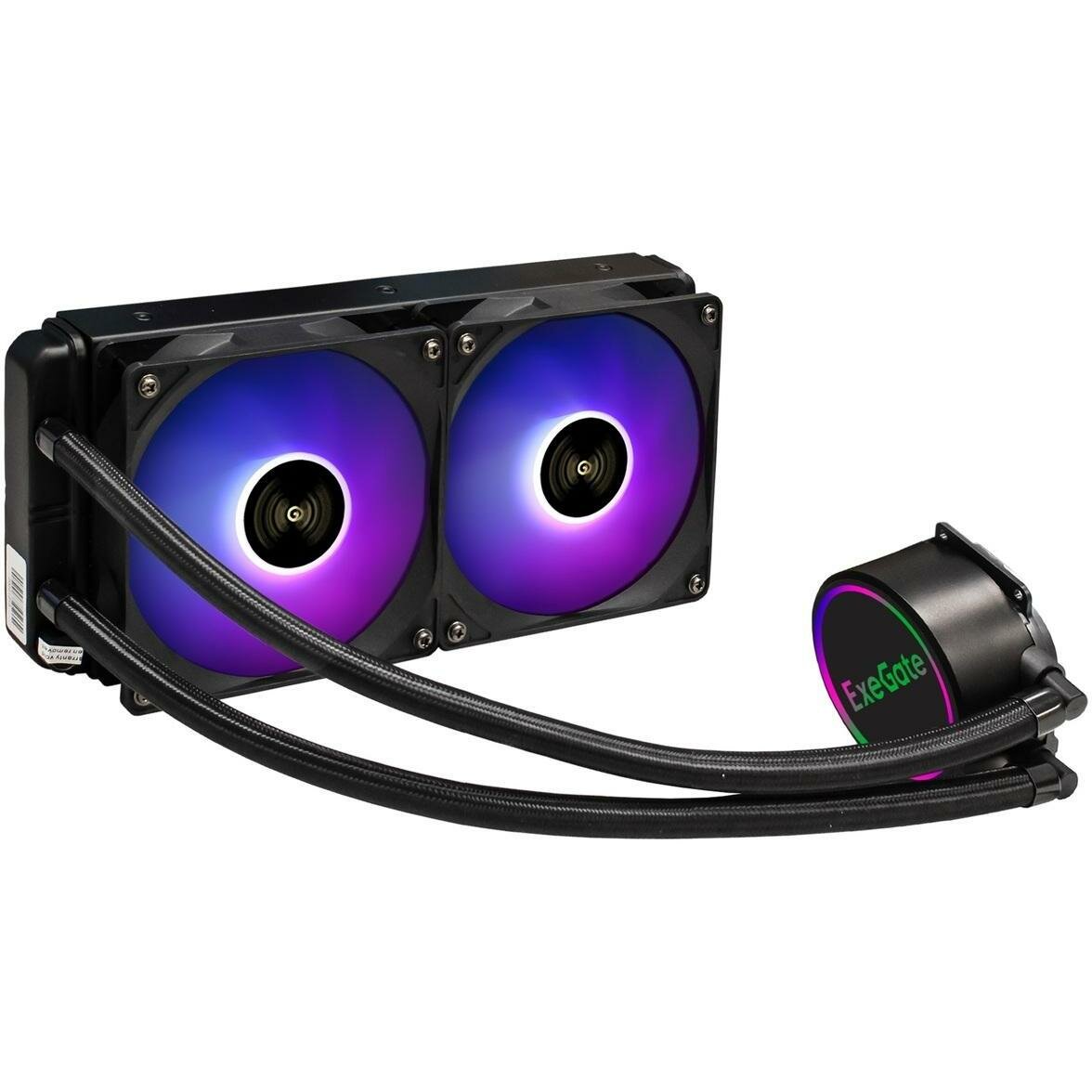 Система охлаждения жидкостная Exegate BlackWater-240V2. PWM. RGB Intel: LGA 115x Intel LGA 1700 Intel LGA 1200 Intel LGA 1366 Intel LGA 2011 Intel LGA 2