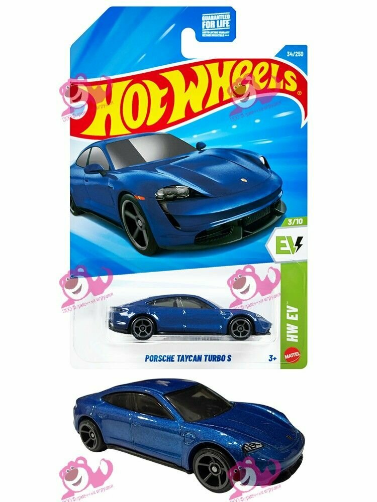 Машинка Mattel Hot Wheels 1:64 Basic Car 2026E C4982 Porsche Taycan Turbo S