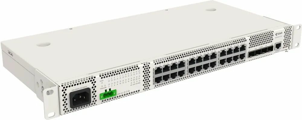 Коммутатор Управляемый SNR 29 портов белый, металл SNR-S5210G-24TX-UPS