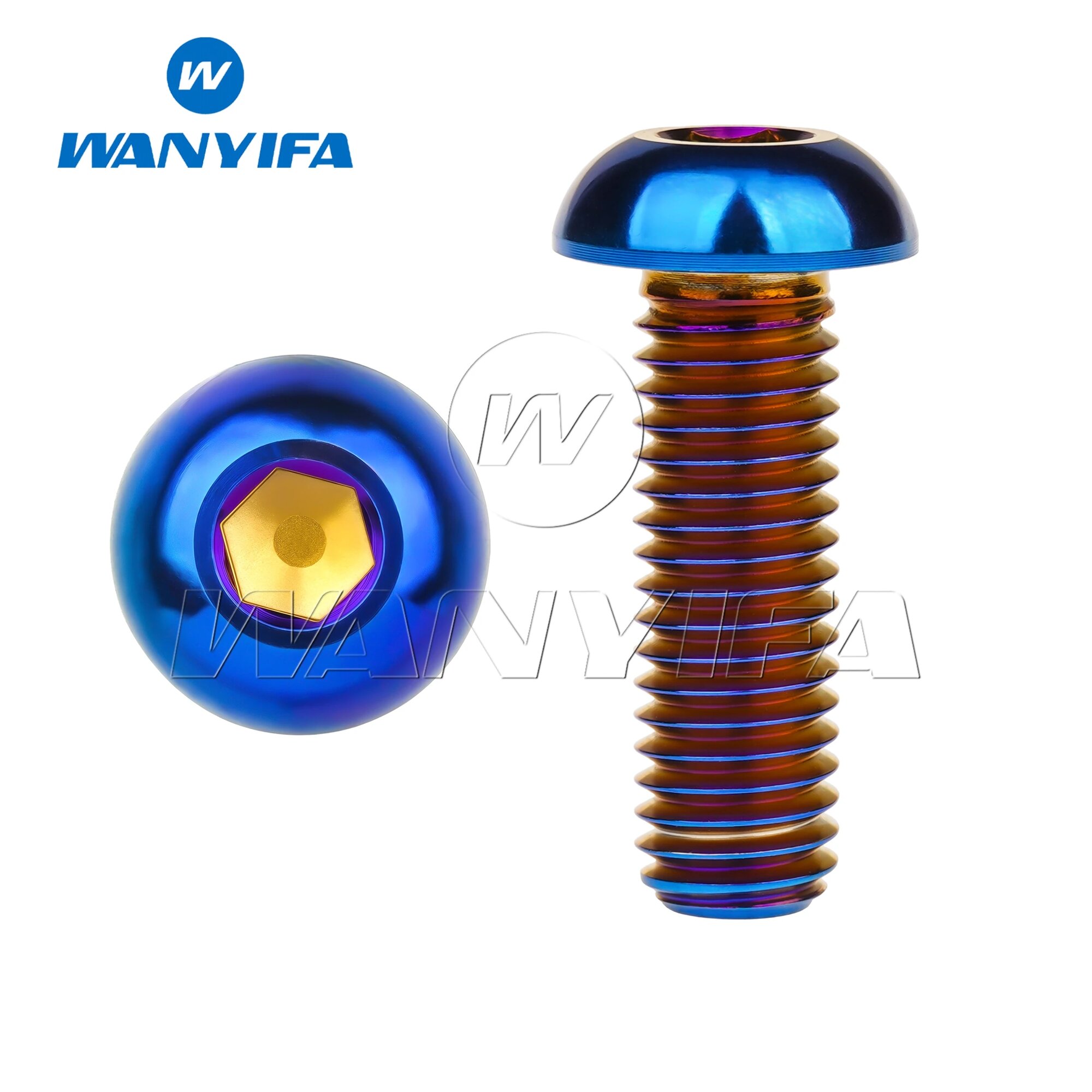 Титановый болт Wanyifa Ti M6/M8x12/15/16/20/25/30/35 мм, полукруглые винты с шестигранной головкой для велосипеда, мотоцикла, автомобиля, велосипедного ремонта