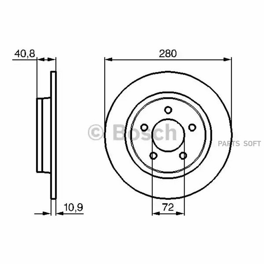 Диск тормозной от официального дистрибьютора, BOSCH, артикул 0986479181