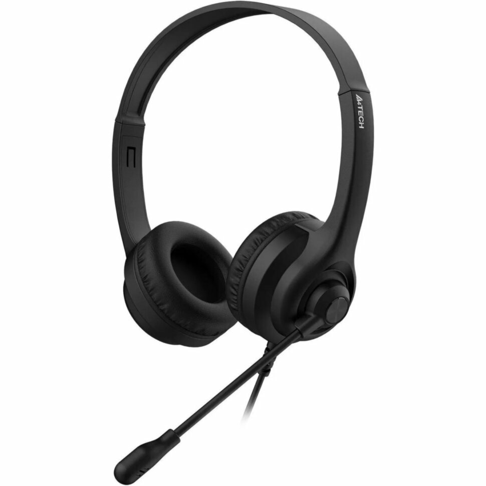 Гарнитура A4Tech HS-8i черный 1.8м накладные оголовье, 1807785