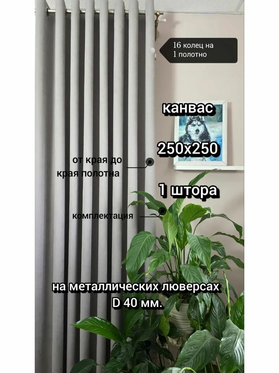 250х250 1 шт. Канвас на люверсах