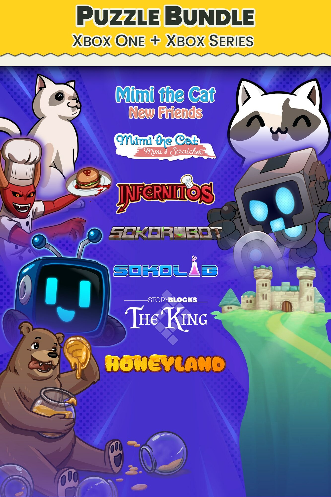 Puzzle Bundle Xbox - Mimi 1 and 2, Story Blocks and Sokoban games — ключ активации Xbox / Microsoft Store · Xbox One, Xbox Series X|S · цифровой ключ · любой регион