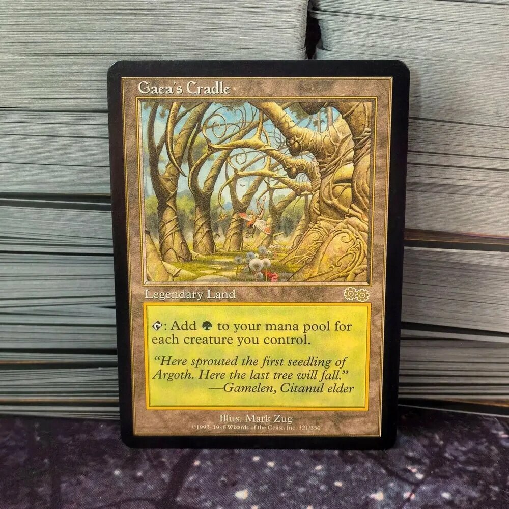 Колыбель Гаи Gaea's Cradle Карта MTG Легендарная земля Урза Сага
