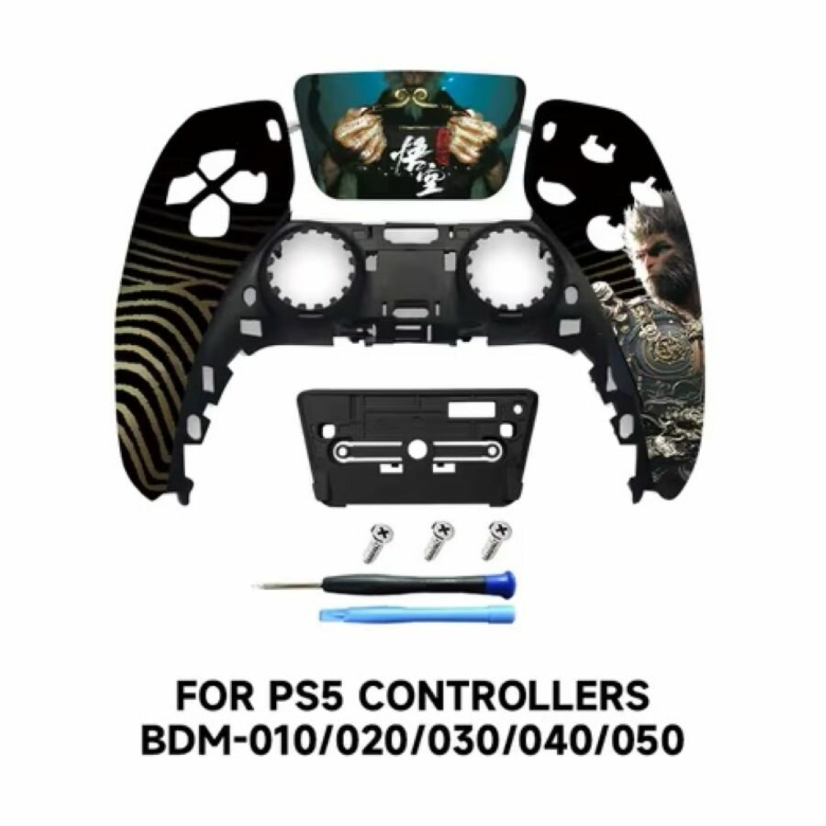 Корпус верхняя панель для геймпада джойстика контроллера Dualsense Sony Playstation 5 PS5 Black Myth Wukong №12
