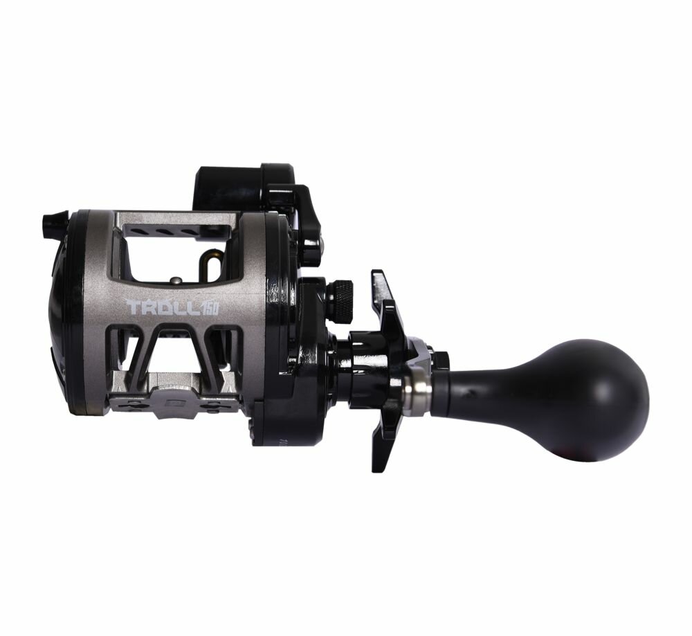 Катушка мультипликаторная Black Side Troll 150 праворукая, мультипликаторная катушка для летней рыбалки на щуку, окуня, судака