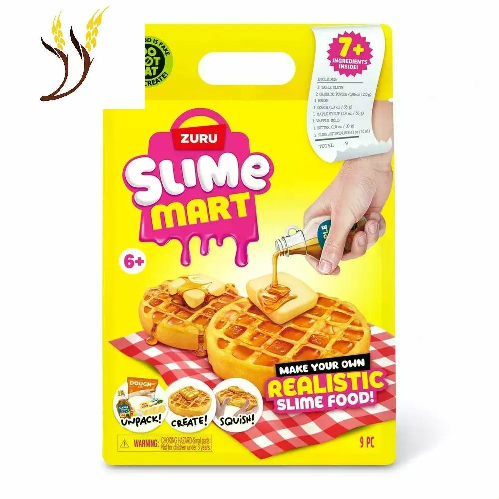 Набор для лепки Rembrandt Zuru Slime Craft Kit с тематикой вафель, белый, для детей
