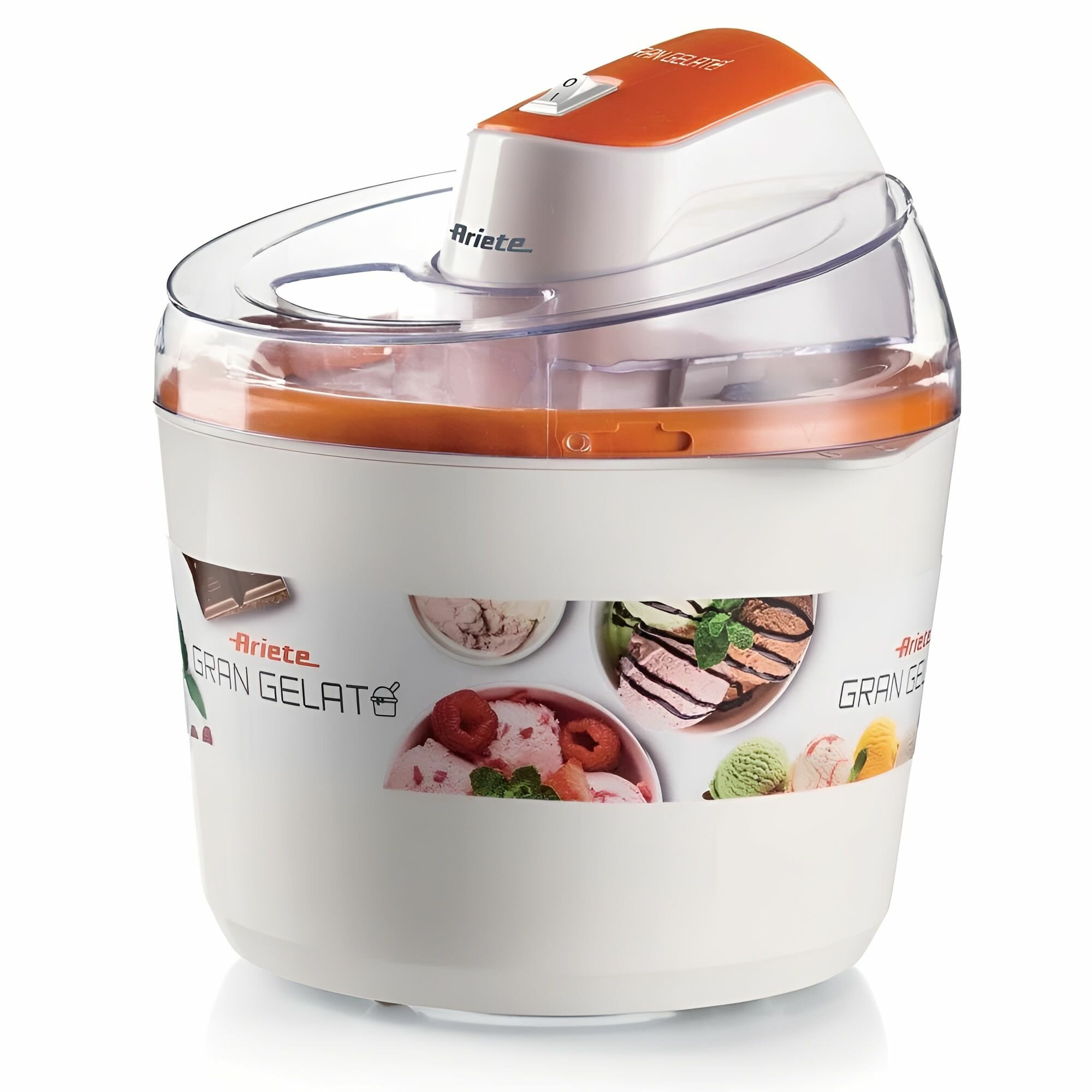Мороженица Ariete Gran Gelato 0642/00, 160 Вт, чаша 1,5 л, белый цвет