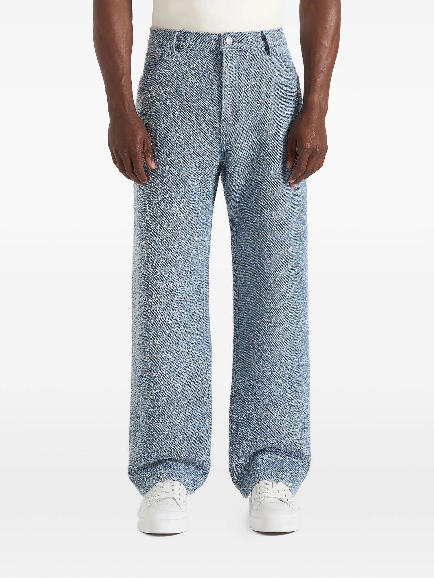 Джинсы Arnault in blue boucle denim relaxed-fit jeans 