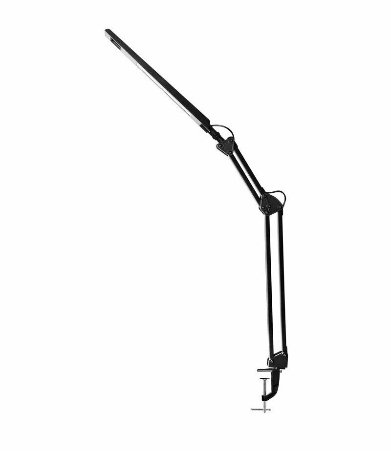 Настольный светильник Camelion KD-821 C02 черный LED 8Вт, 230В, 2 уровня яркости, 350Лм, струбцина 13527