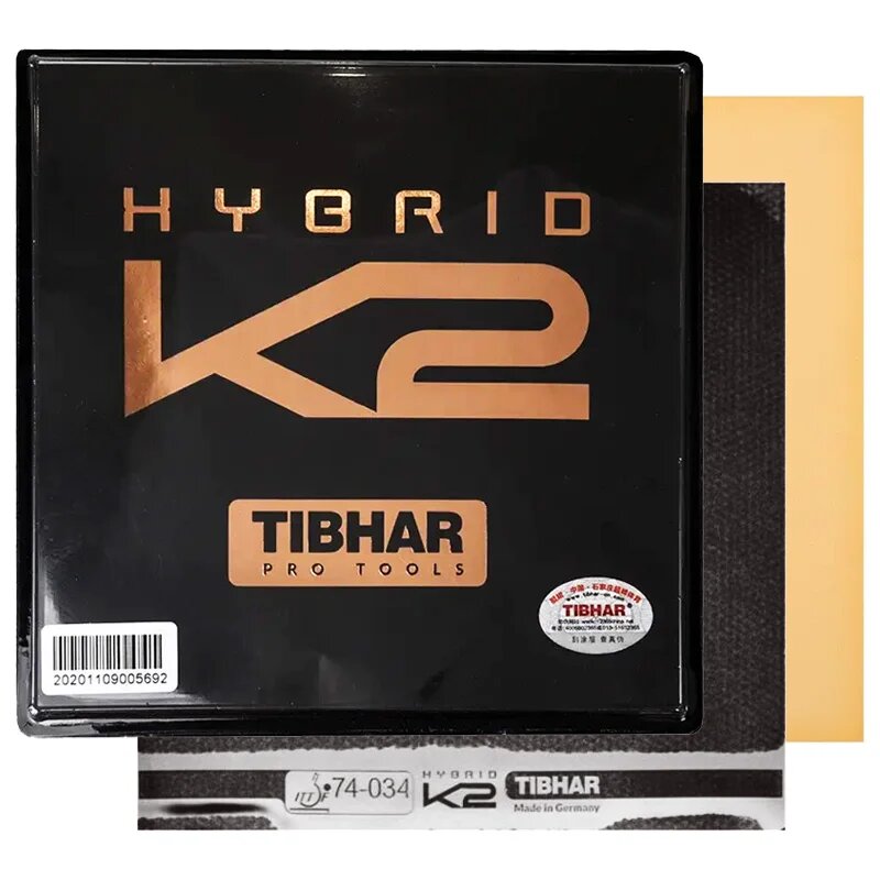 TIBHAR HYBRID K2 резина для настольного тенниса K2 Black