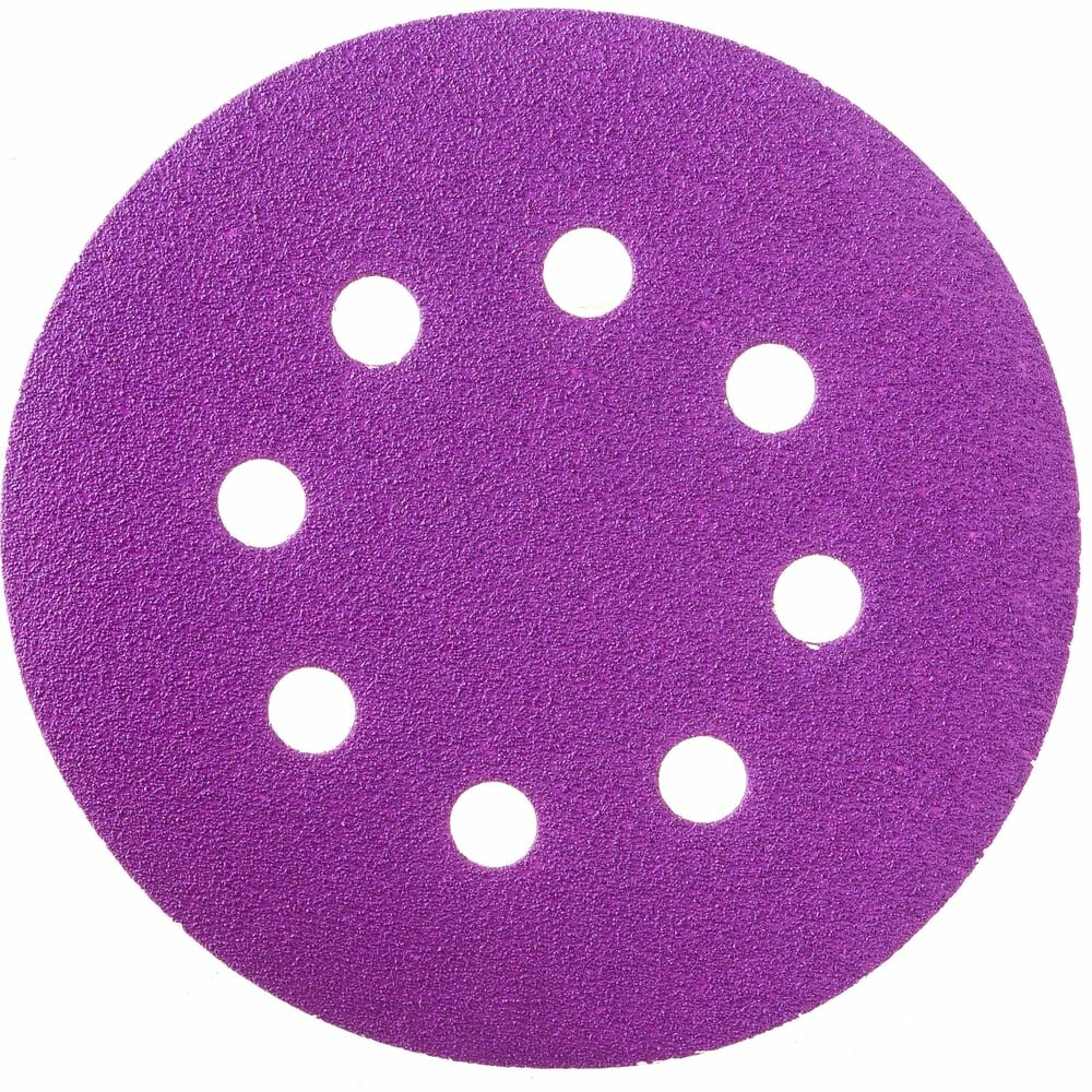 Круг шлифовальный Purple PP627 (125 мм; 8 отверстий; Р120; 100 шт) Hanko PP627.125.8.0120
