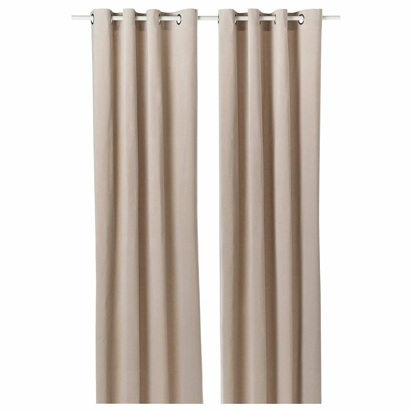 Штора IKEA SANELA 906.314.38, светло-бежевый, 140x260 см, 2 шт.