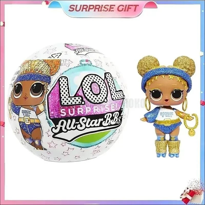 Кукла All-Star Sports Series 4 Summer Games Sparkly Dolls, высота 8 см, оливковый цвет, пластик, Китай