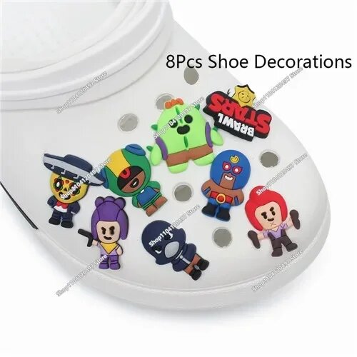 8pcs Shoe Decorations Brawl Stars