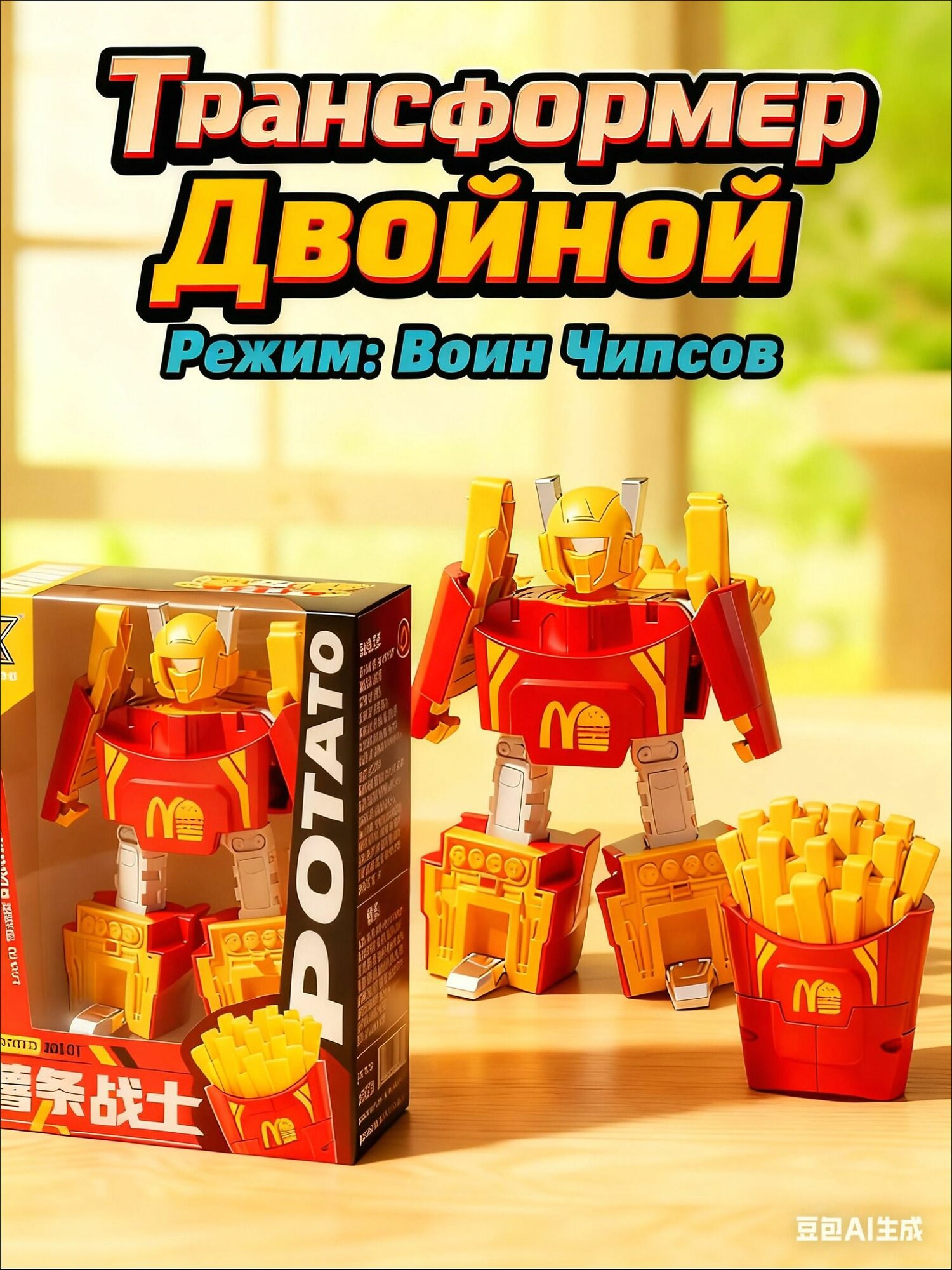 Трансформеры Меллабо и Фри-Воин: Игрушка-трансформер с двойной формой, для мальчиков и девочек