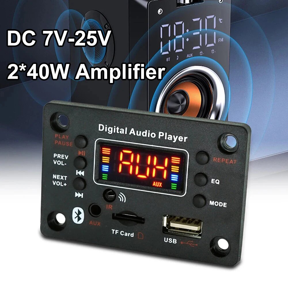 2x3W Bluetooth MP3-плеер с микрофоном и пультом
