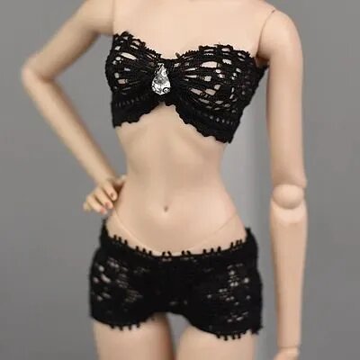 1 Комплект мягких кружевных трусов-бюстгальтеров для кукол Barbie Барби 1/6