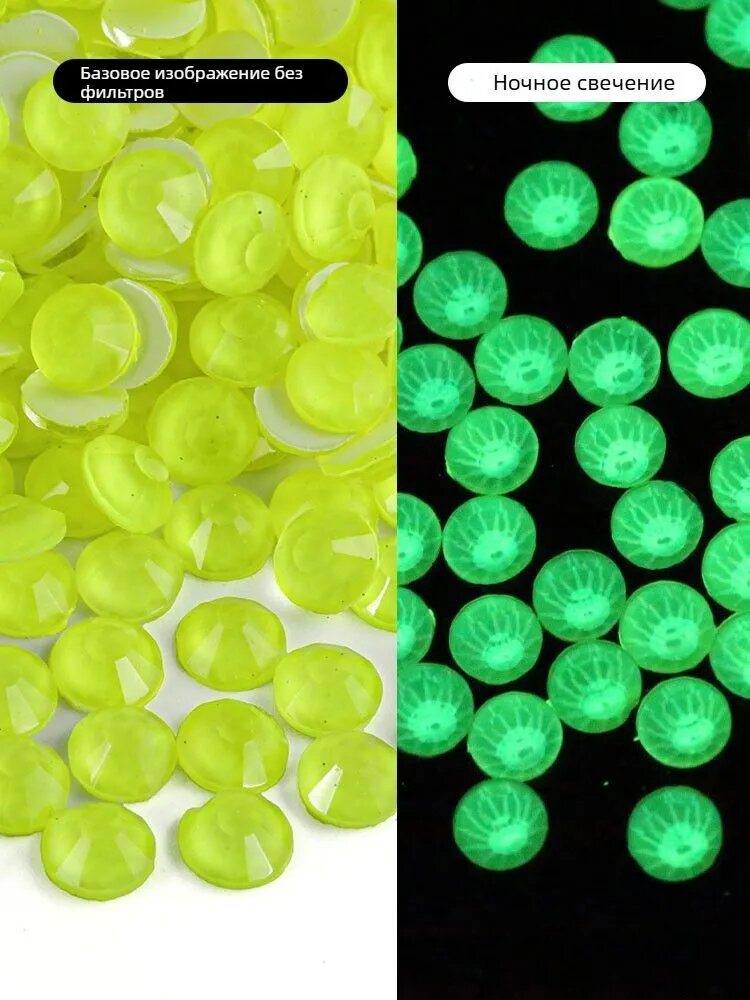 1440 штук Citrine Neon Mix Size стекло White Base Высококачественные холодные стразы