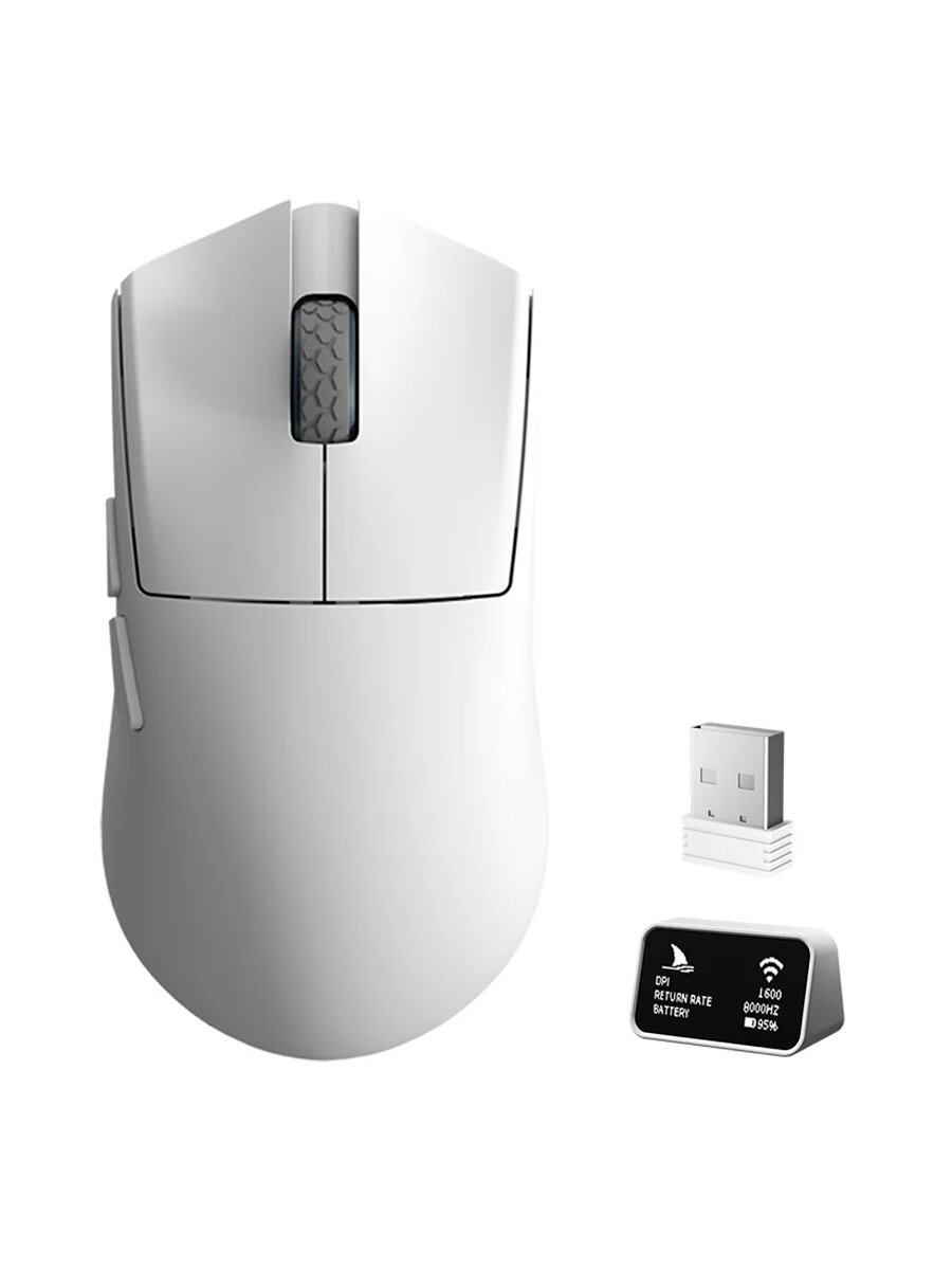 Darmoshark M3XS Pro GhostCat, белый, мышь игровая беспроводная