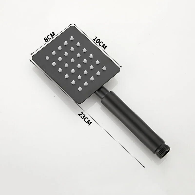 Черная душевая лейка 10x8x23 см, Black B