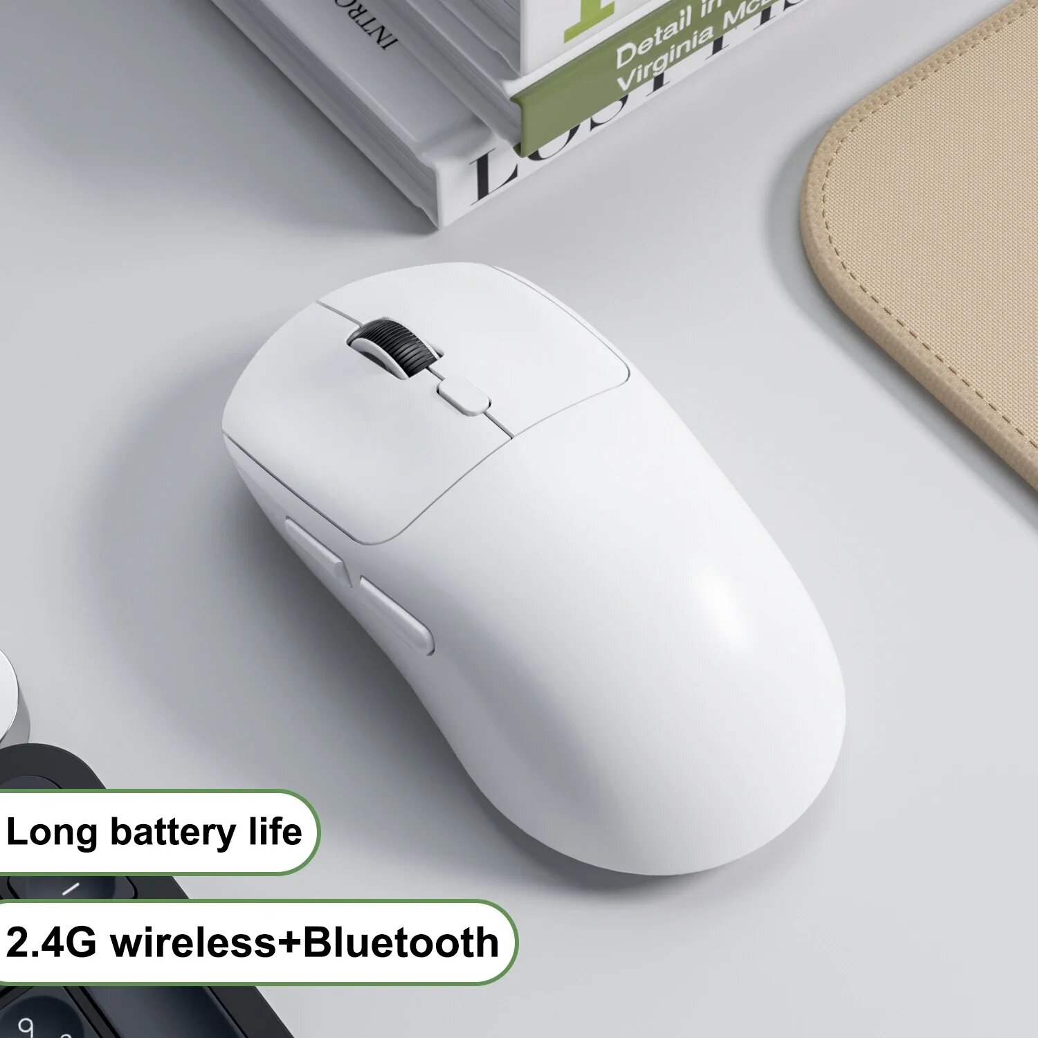 Беспроводная игровая мышь M348 Superlight Bluetooth Бежевый, White