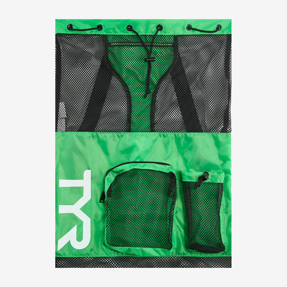 Рюкзак для аксессуаров TYR Big Mesh Mummy Backpack (LBMMB3), цвет Зеленый/Чёрный