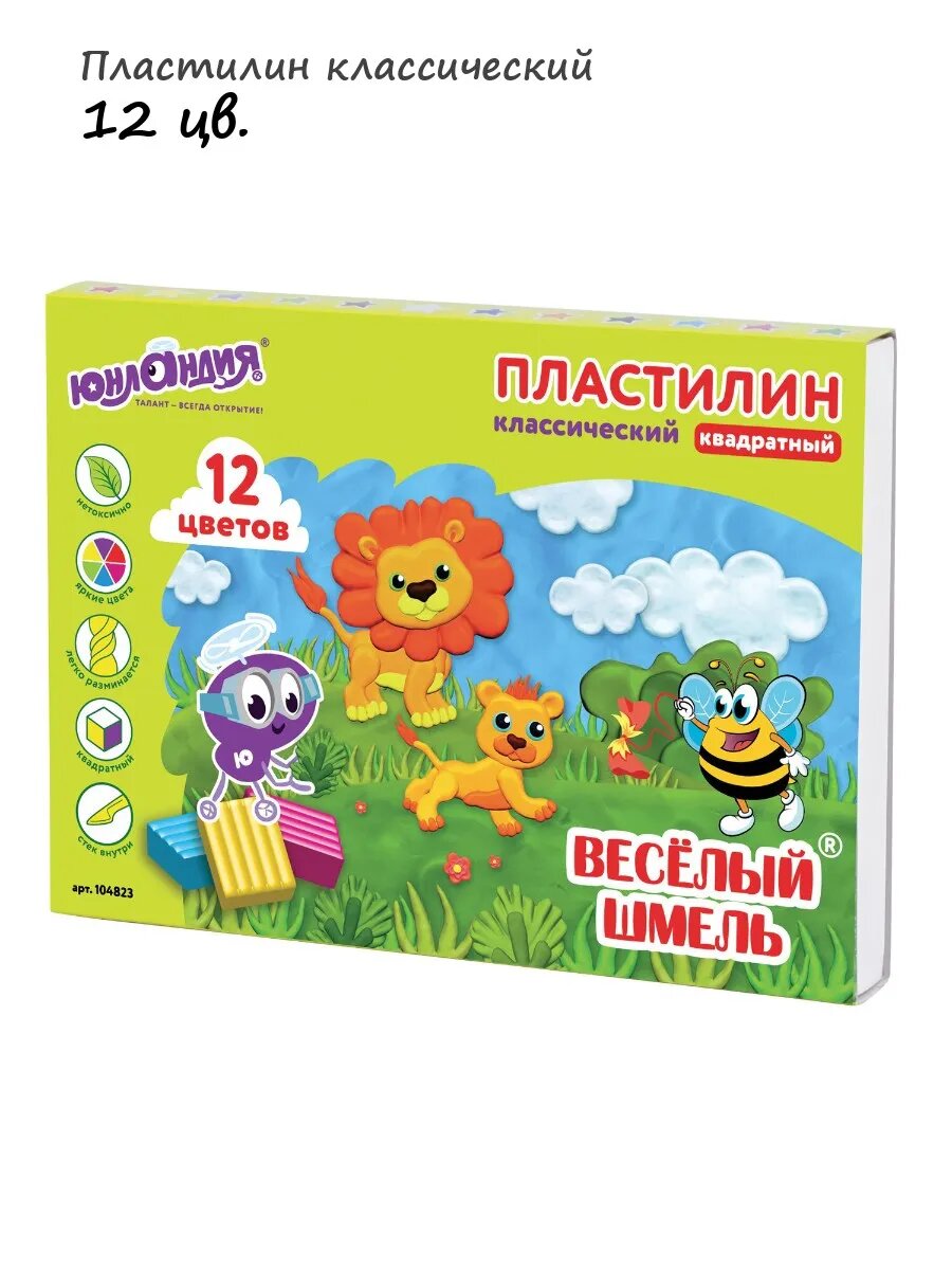 Пластилин классический 12 цв. арт. 104823