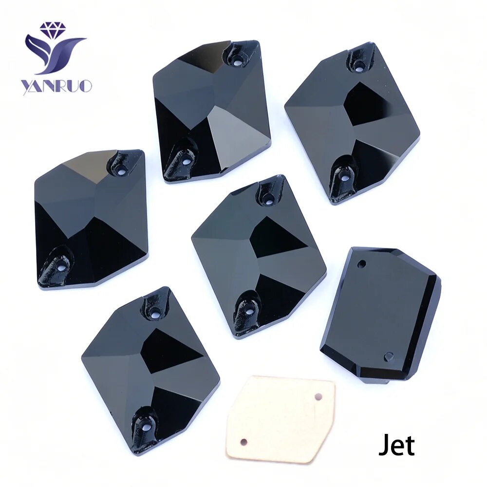 Граненые кристаллы YANRUO 3265, 10-27 мм, цвет в ассортименте, 6-56 см
