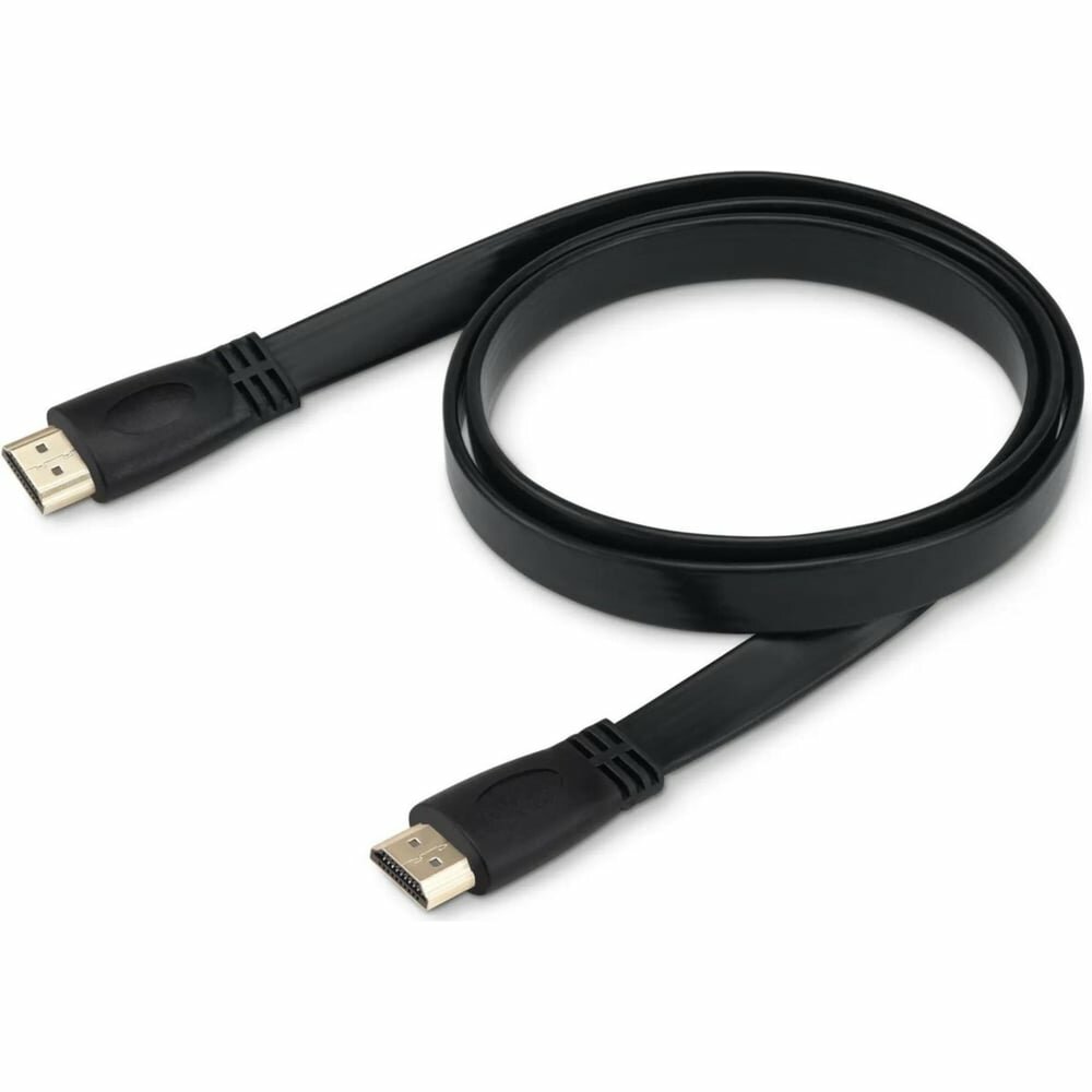 Кабель аудио-видео BURO HDMI 1.4 Flat, HDMI (m)/HDMI (m), 1м, черный (BHP HDMI 1) 395379