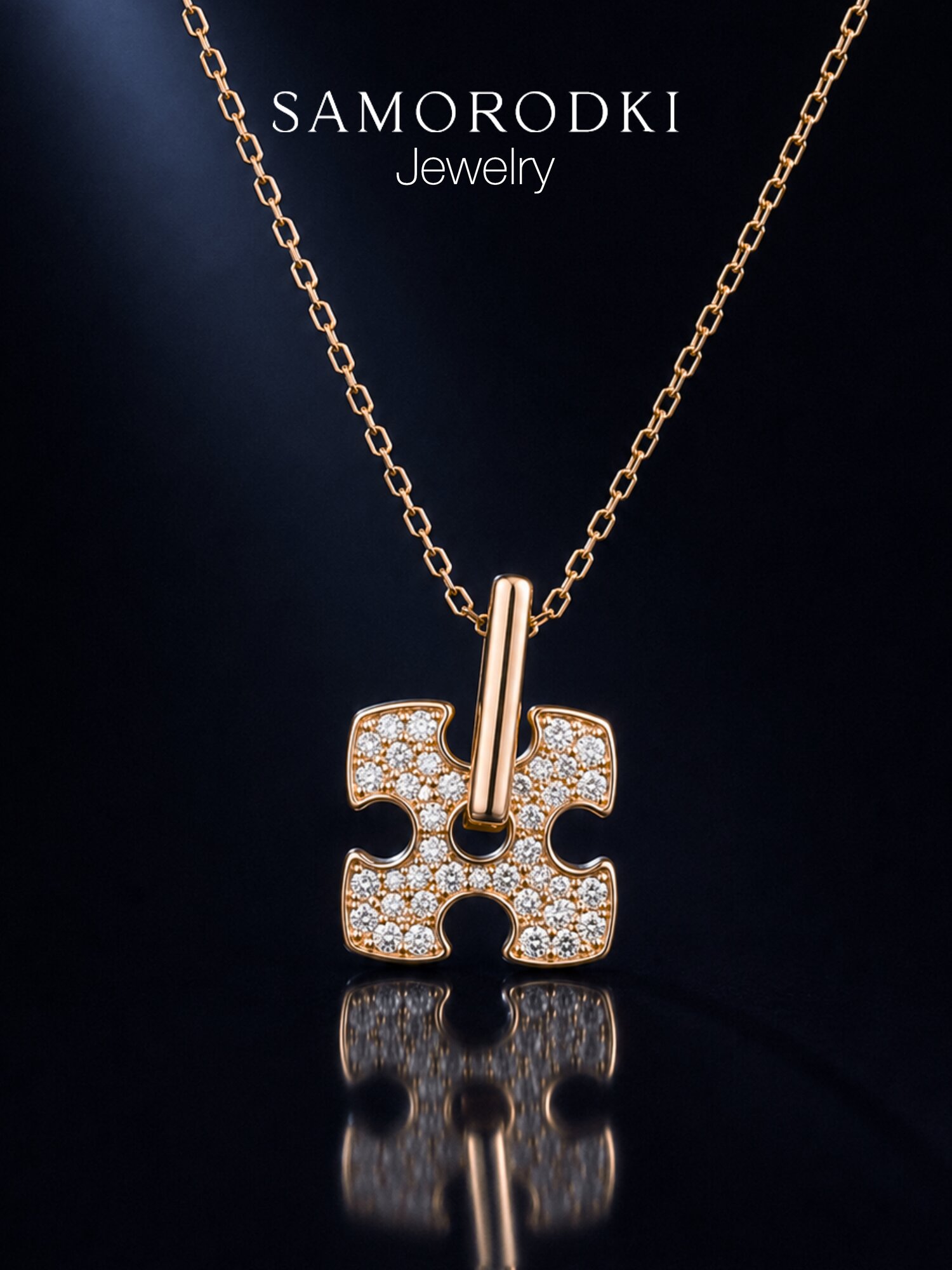 Колье, серебро, 925 проба, золочение, фианит