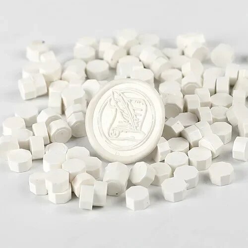 Сургучные восковые бусины 100 шт. Белый, white