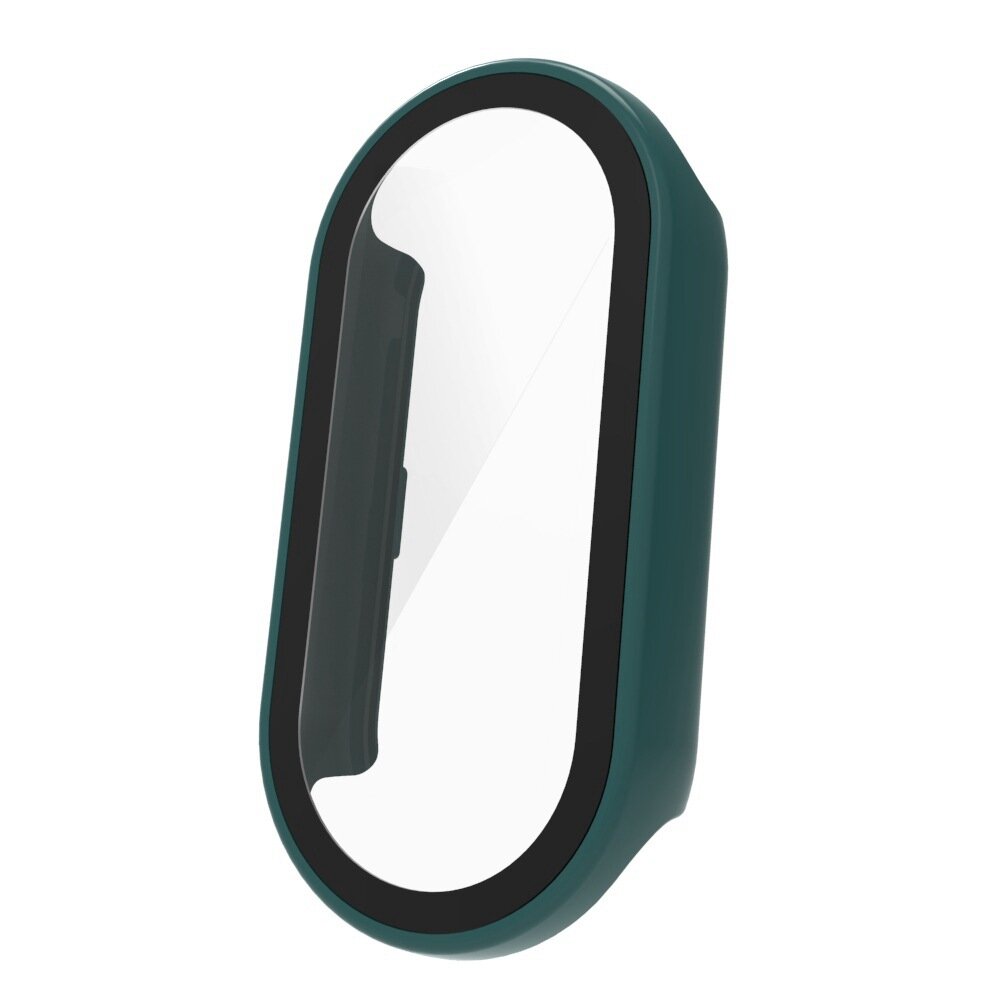 Зеленый чехол для Xiaomi Band 6 с полным покрытием из ПК и закаленным стеклом для защиты экрана