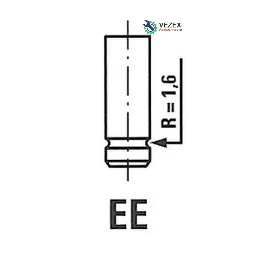 FRECCIA R6124RNT клапан выпускной! 24.5x6x87.9\ Toyota Corolla 1.8 16V 7AFE 91>
