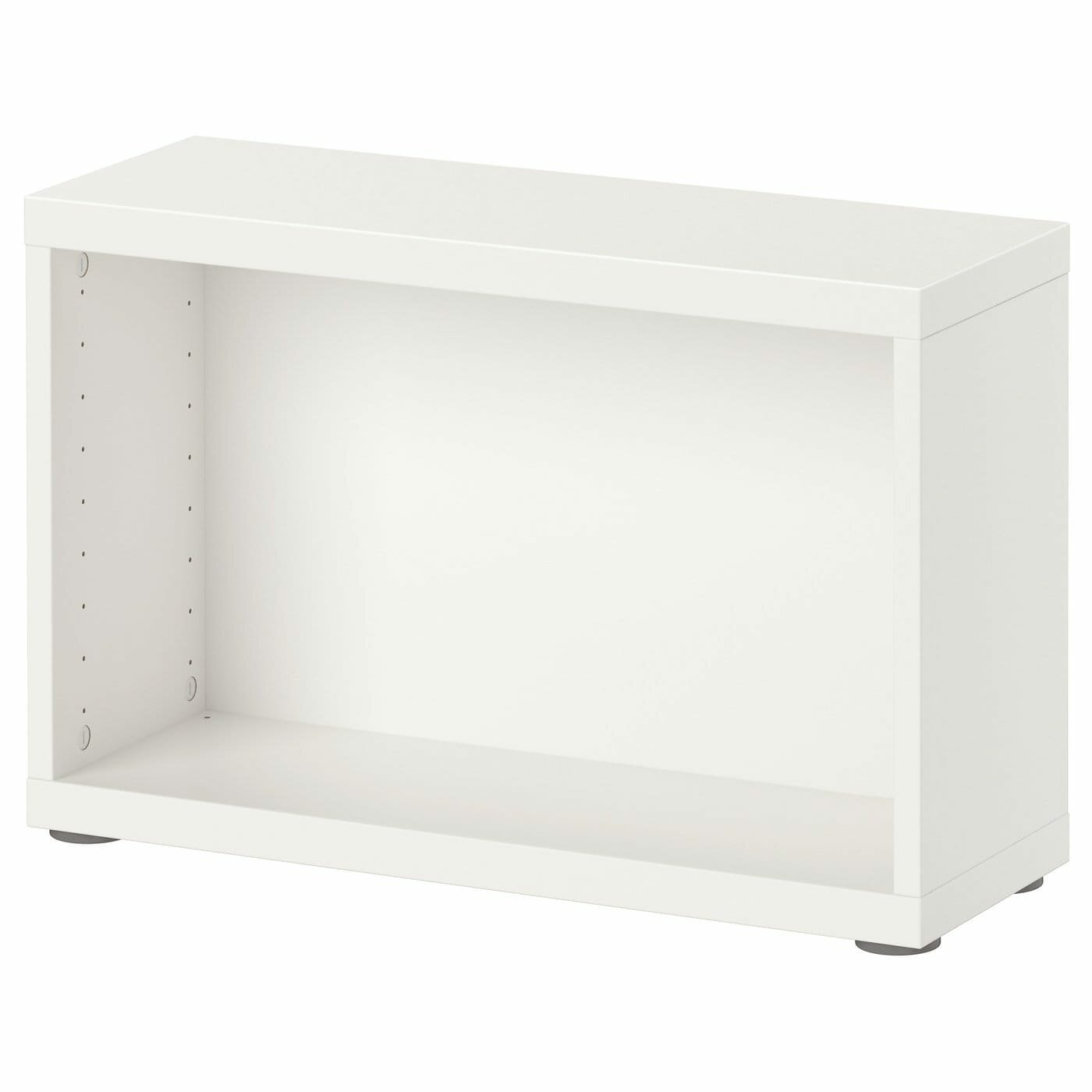 Полка IKEA BEST 002.459.17 Корпус, ЛДСП, ДВП, белая, настольная, 60х20х38 см
