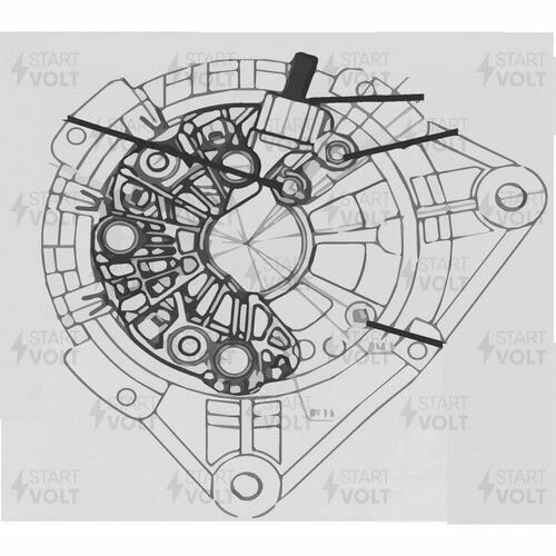 Мост диодный генератора для а/м Peugeot 206 (98-) 1.4i/406 (00-) 1.8i (тип VALEO) (с крышкой), STARTVOLT VDB2017