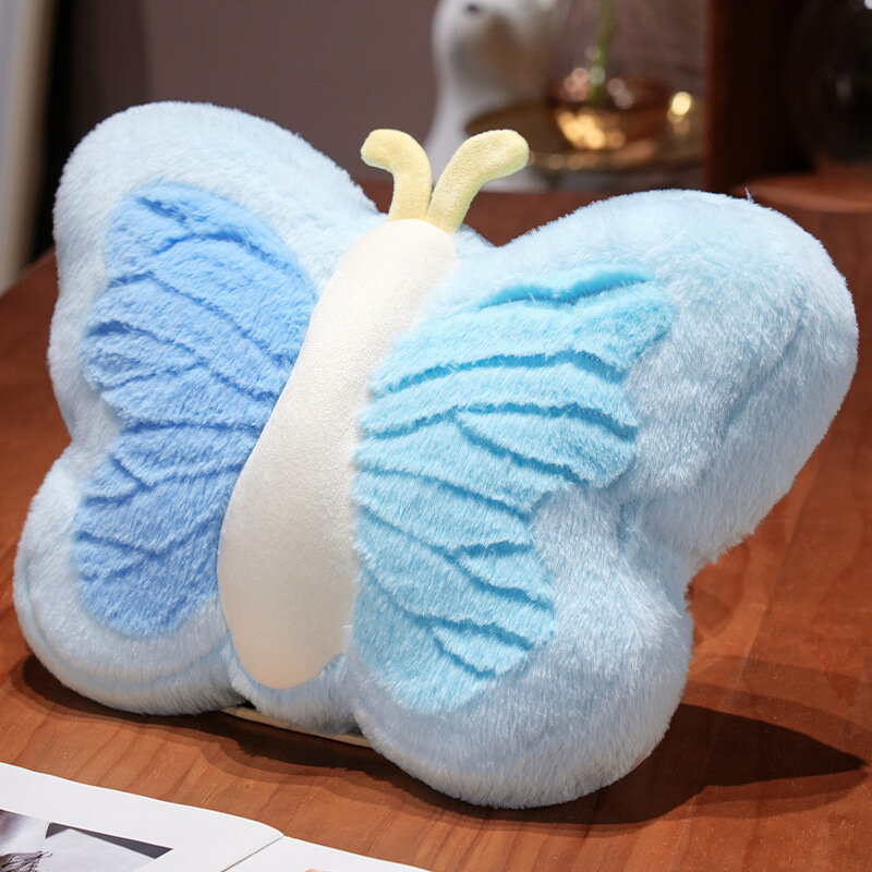 Rachel Butterfly 2-в-1 комплект подушка и плед - Синий, 1x1.7м, складной для автомобиля/дивана, 0.67кг