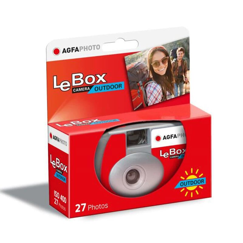 AGFA 400 Красная пленка 27 снимков без вспышки, стандартная одноразовая камера