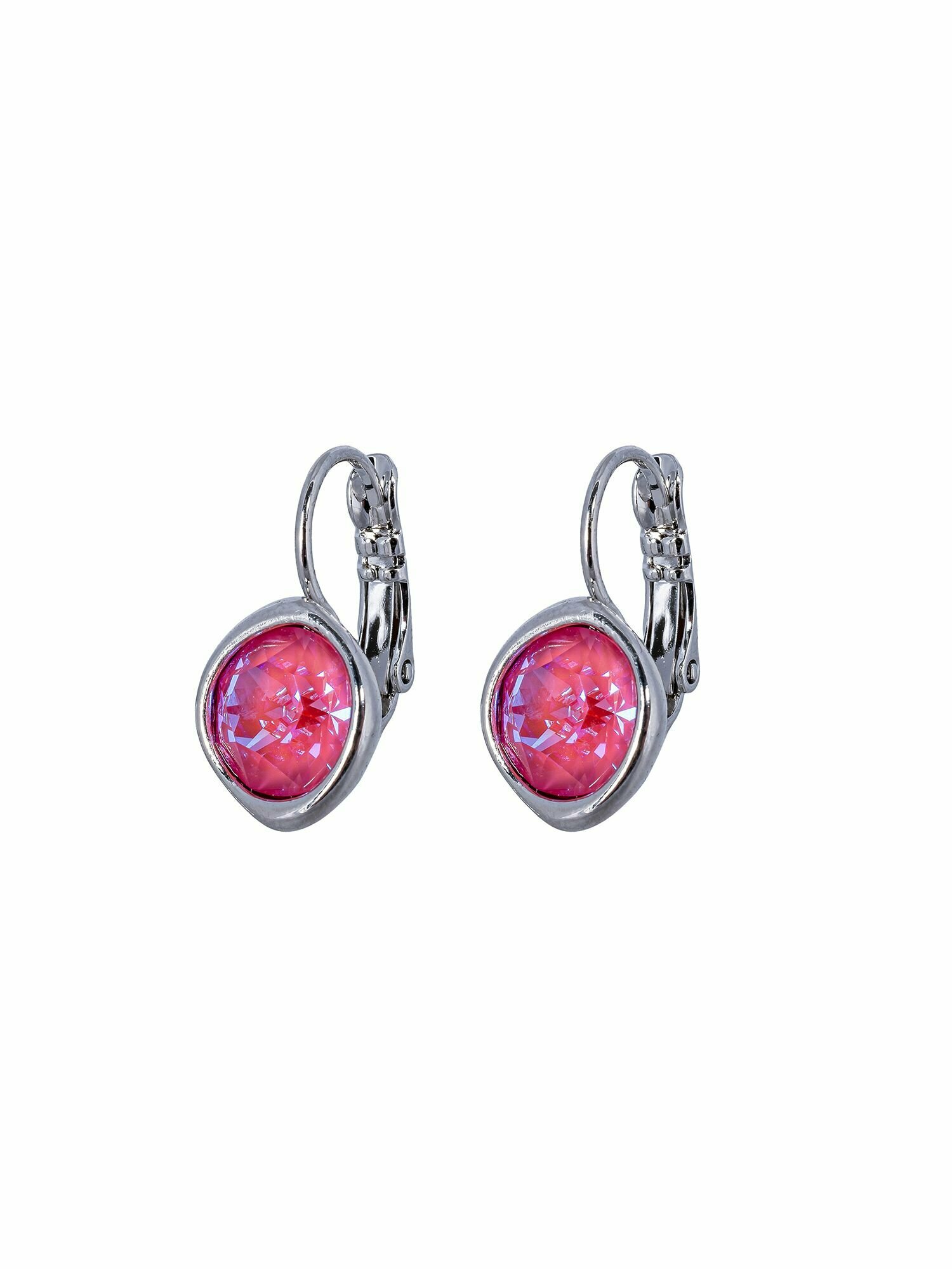 Серьги, стекло, кристаллы Swarovski