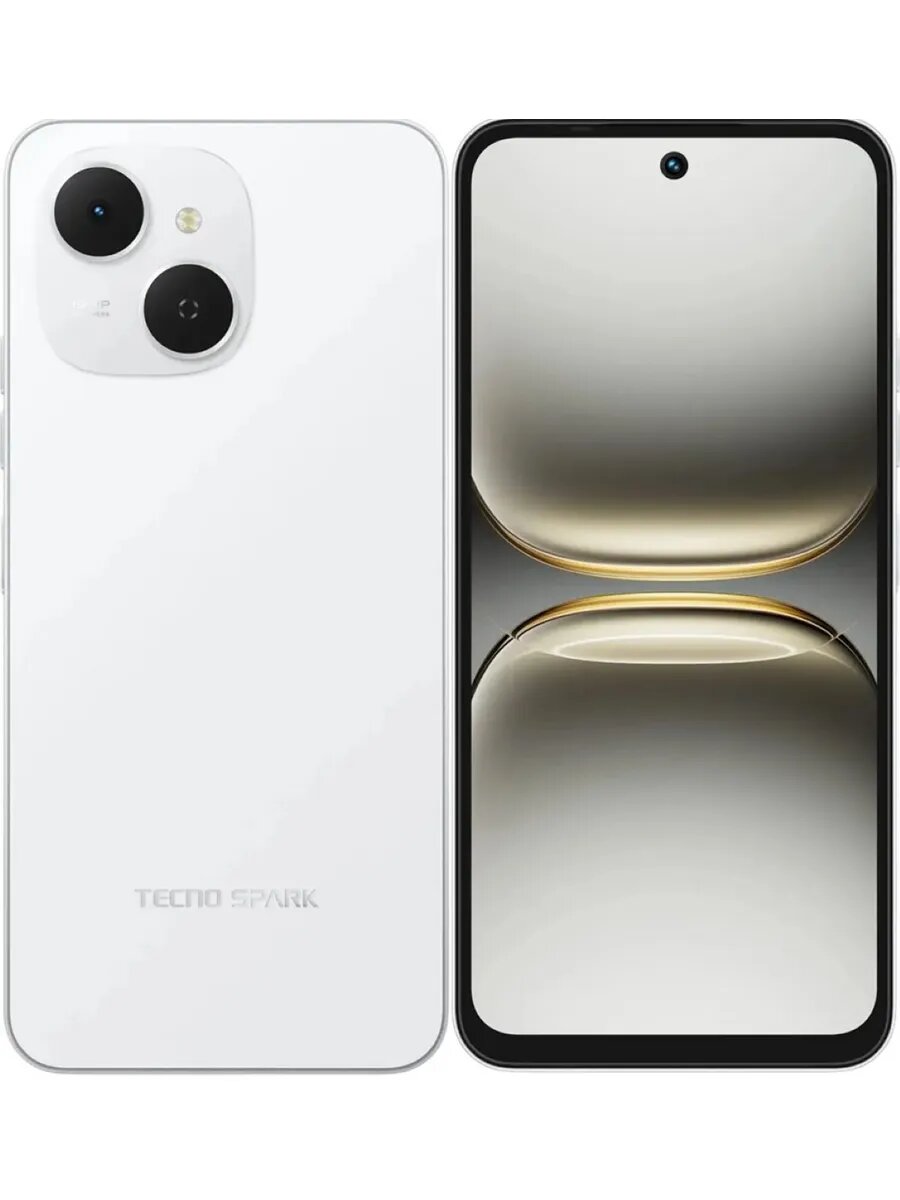 Смартфон Tecno Spark 40C 8 ГБ/256 ГБ Белый Ростест, экран 6.67" IPS, Android 15 — фото 1