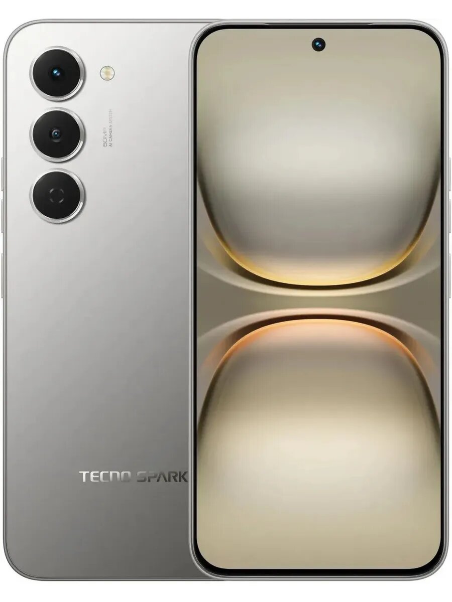 Смартфон Tecno Spark 40 Pro 8 ГБ/256 ГБ Серый Ростест, NFC, экран 6.78" AMOLED, камера 50 Мп — фото 1
