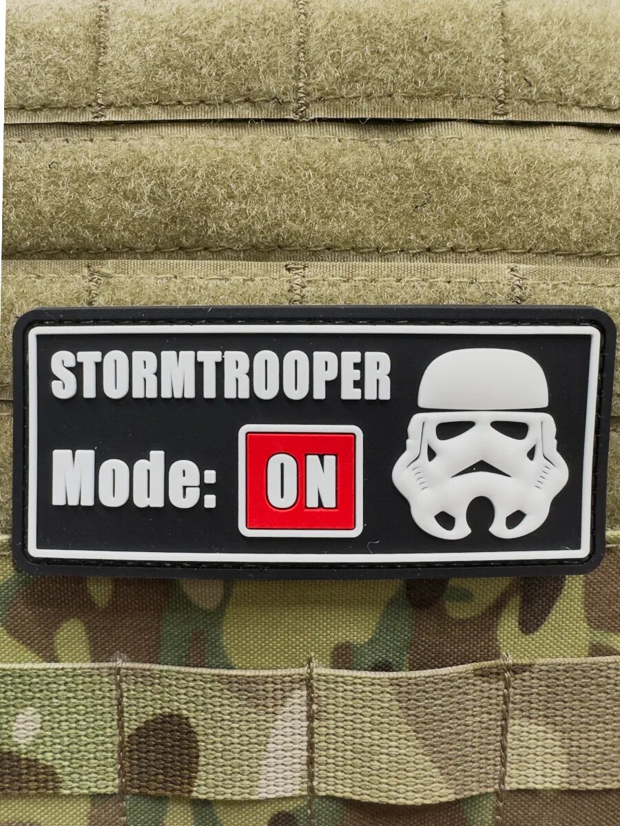 Патч "Stormtrooper Mode on" ПВХ , Шеврон на липучке — фото 1