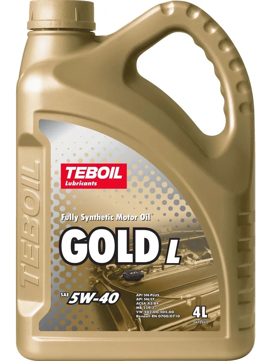 TEBOIL GOLD L 5W-40 Синтетическое 4 л