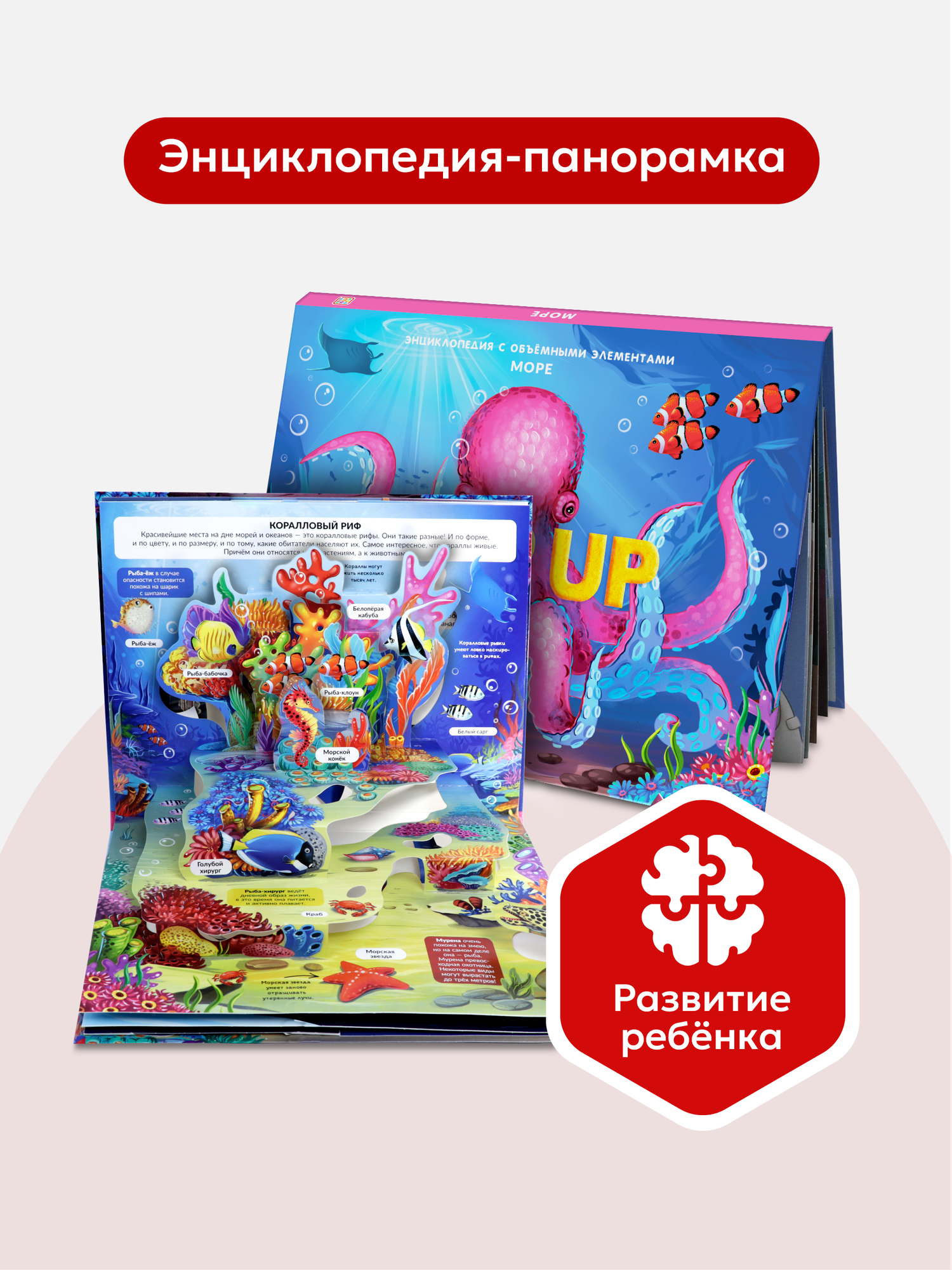 Детская книга POP UP энциклопедия. Море книжка-панорамка