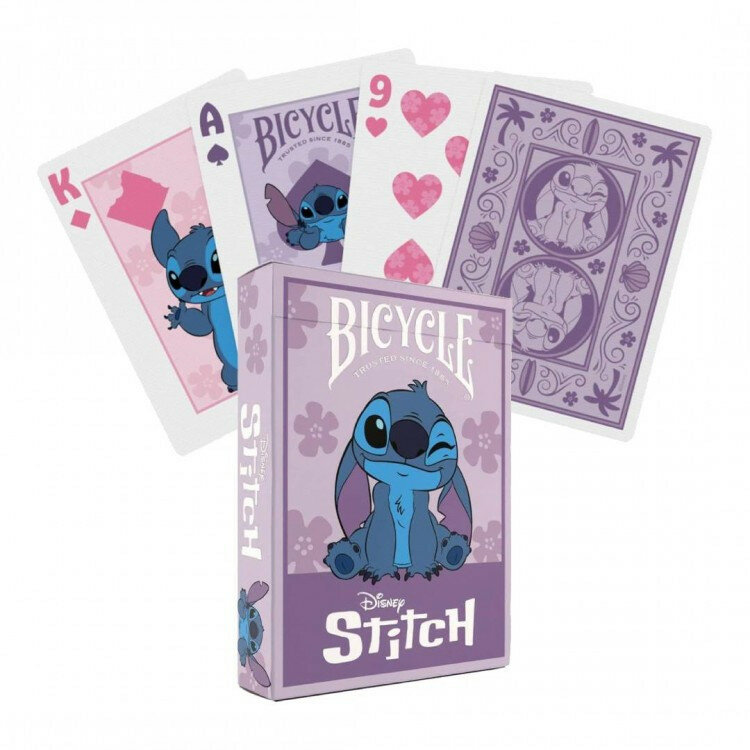 Игральные карты Bicycle Stitch Purple / Стич фиолетовый