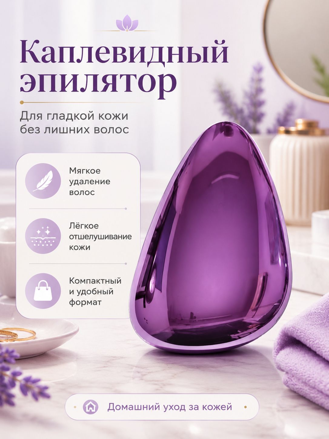 Эпилятор Кристальный для тела и ног, безболезненный эпилятор для тела эпилятор для ног безболезненный эпилятор